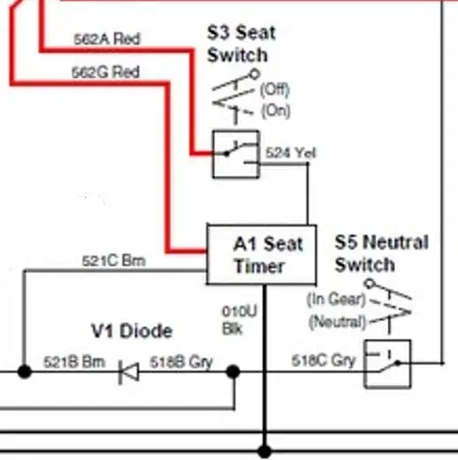 Diagrama de cableado del arranque John Deere 4105