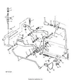 Diagrama de piezas del tractor John Deere 855 para mantenimiento