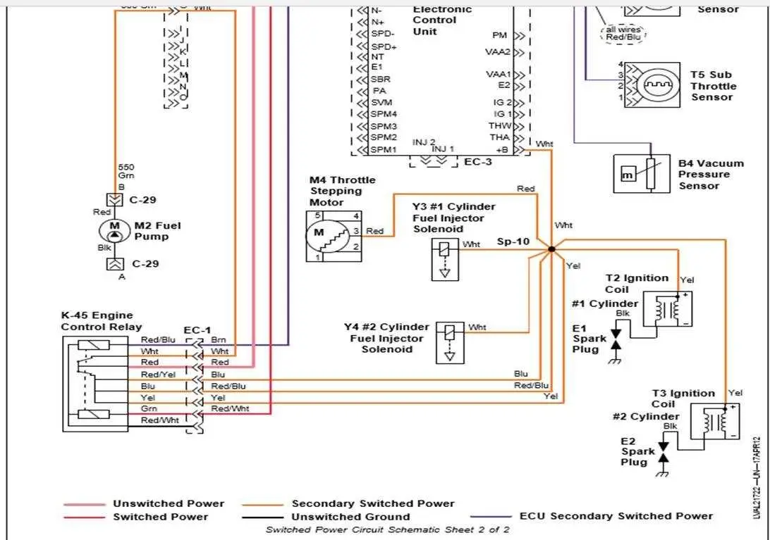 Esquema de cableado 6V John Deere li