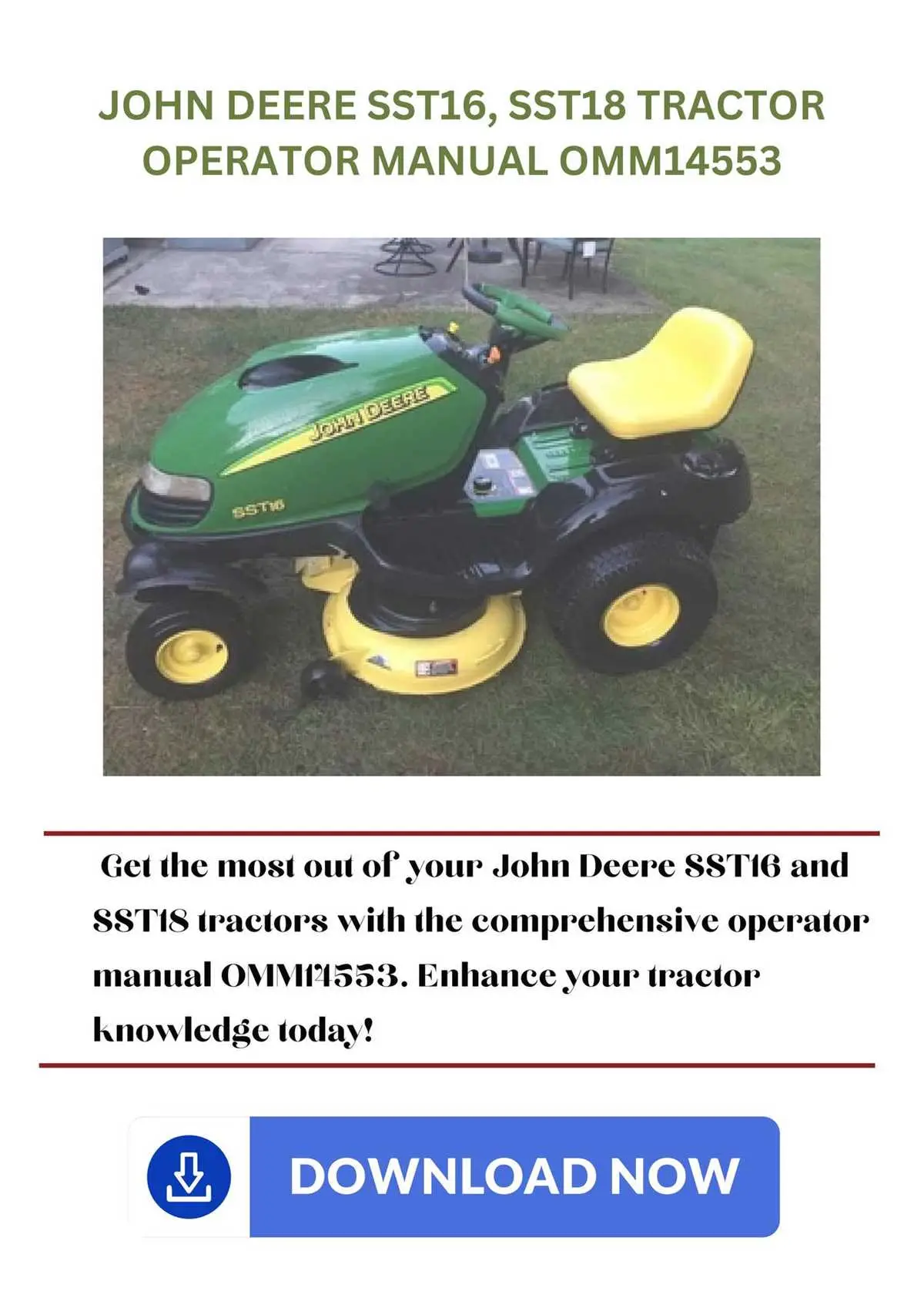 Diagrama de piezas John Deere SST18