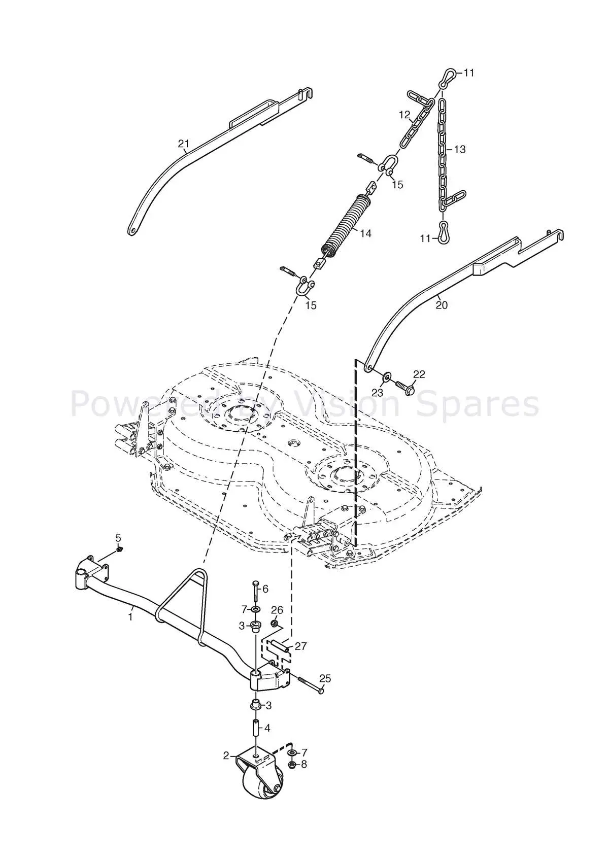 Diagrama de piezas del John Deere L110