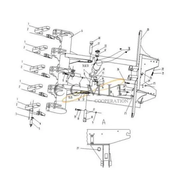 Diagrama de correa de transmisión John Deere 210