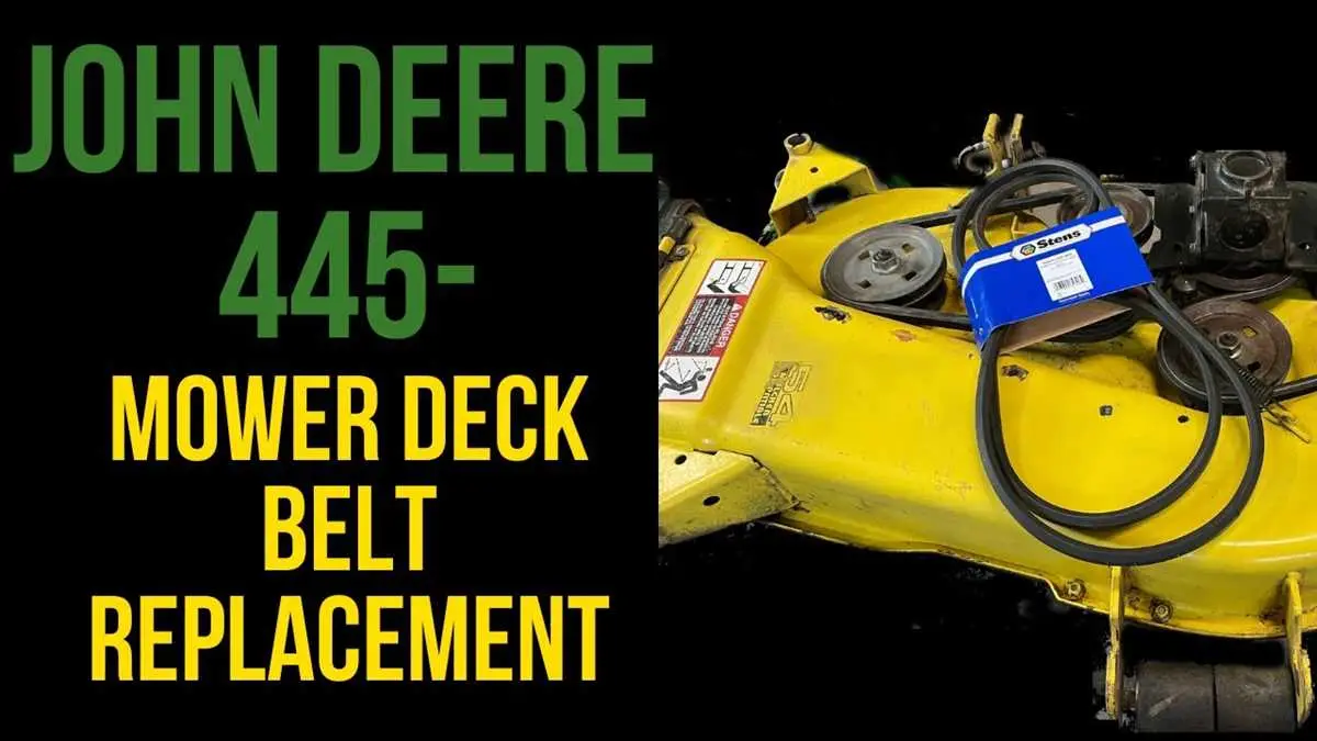 Diagrama de la correa del cortacésped John Deere 445