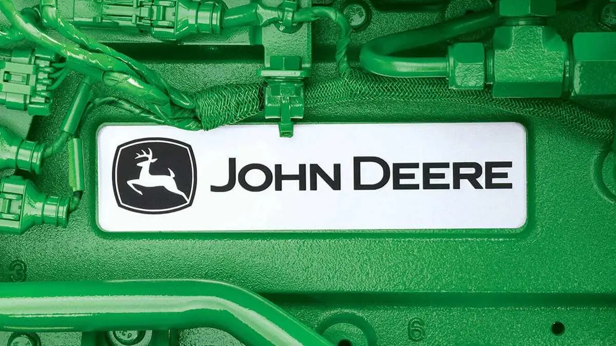 Diagrama de partes del motor y botón de corte John Deere D140