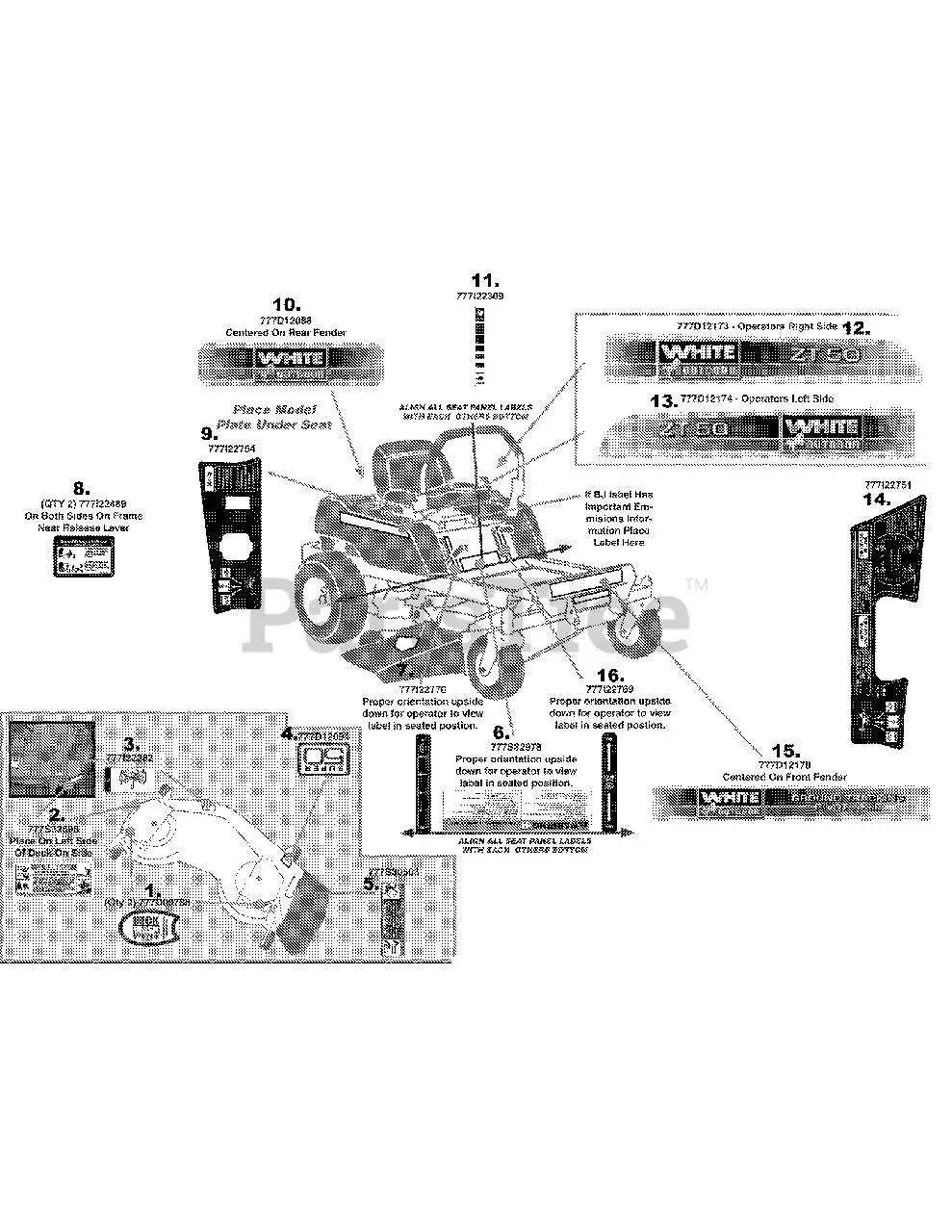 Diagrama de piezas John Deere L111