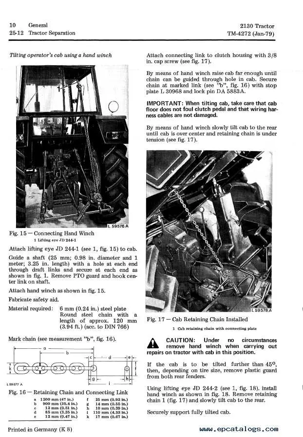 Diagrama de PTO del John Deere 2130