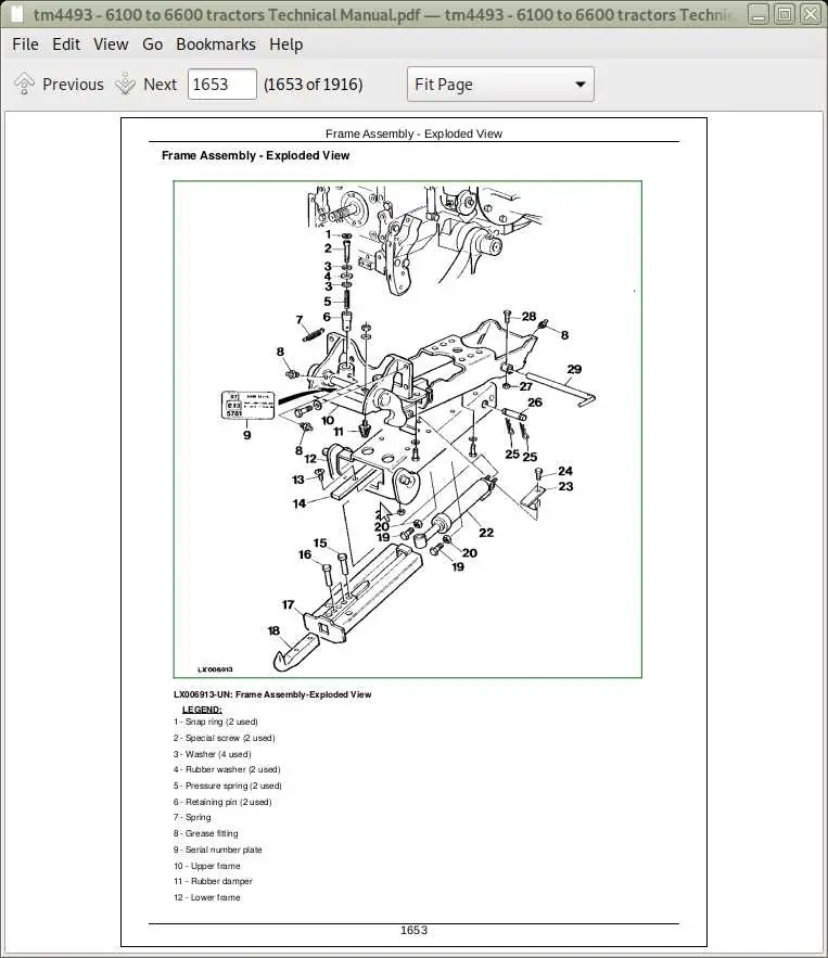 Diagrama de relé John Deere 6400 para reparaciones