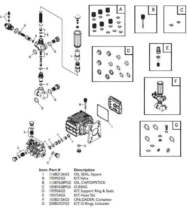 Diagrama de piezas del lavador a presión John Deere 3800 psi